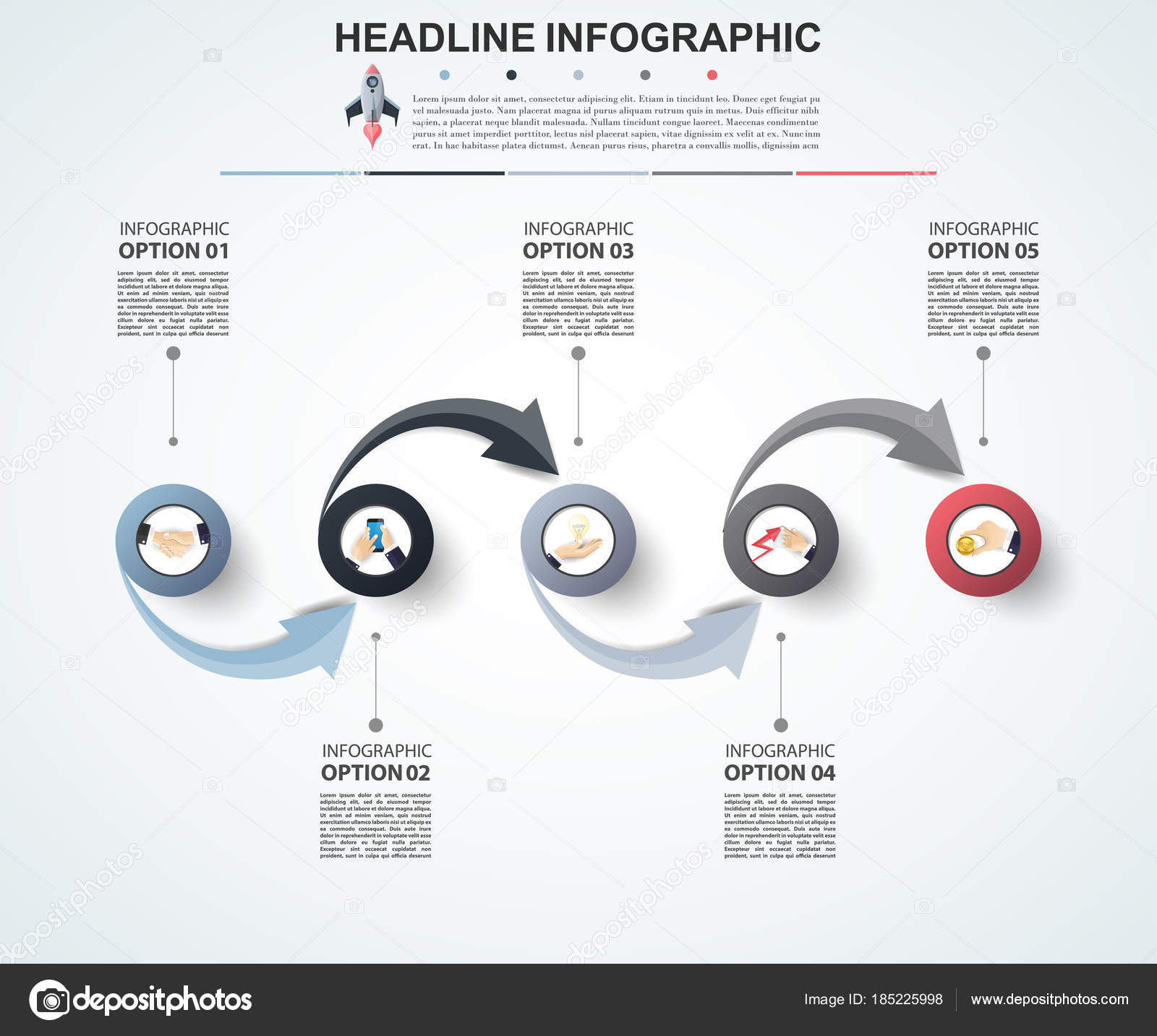 Abstract infographics number options template. Vector illustration ...