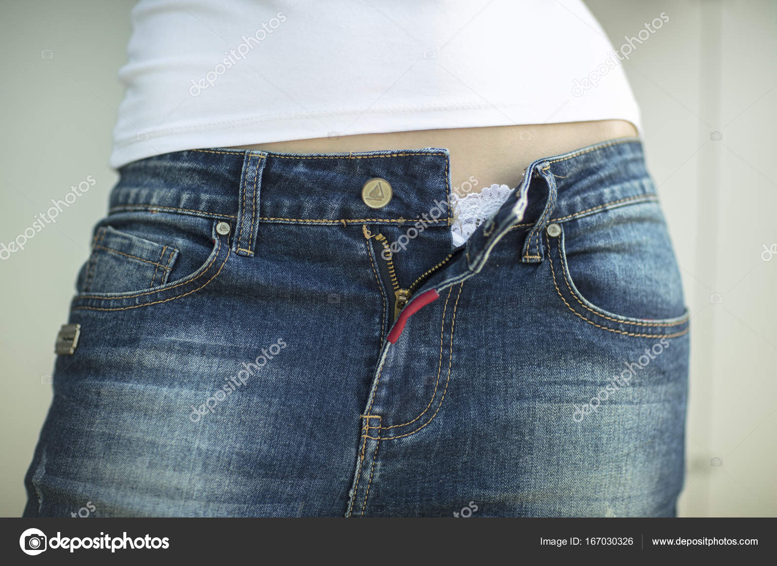 Unbuttoned Jeans Women