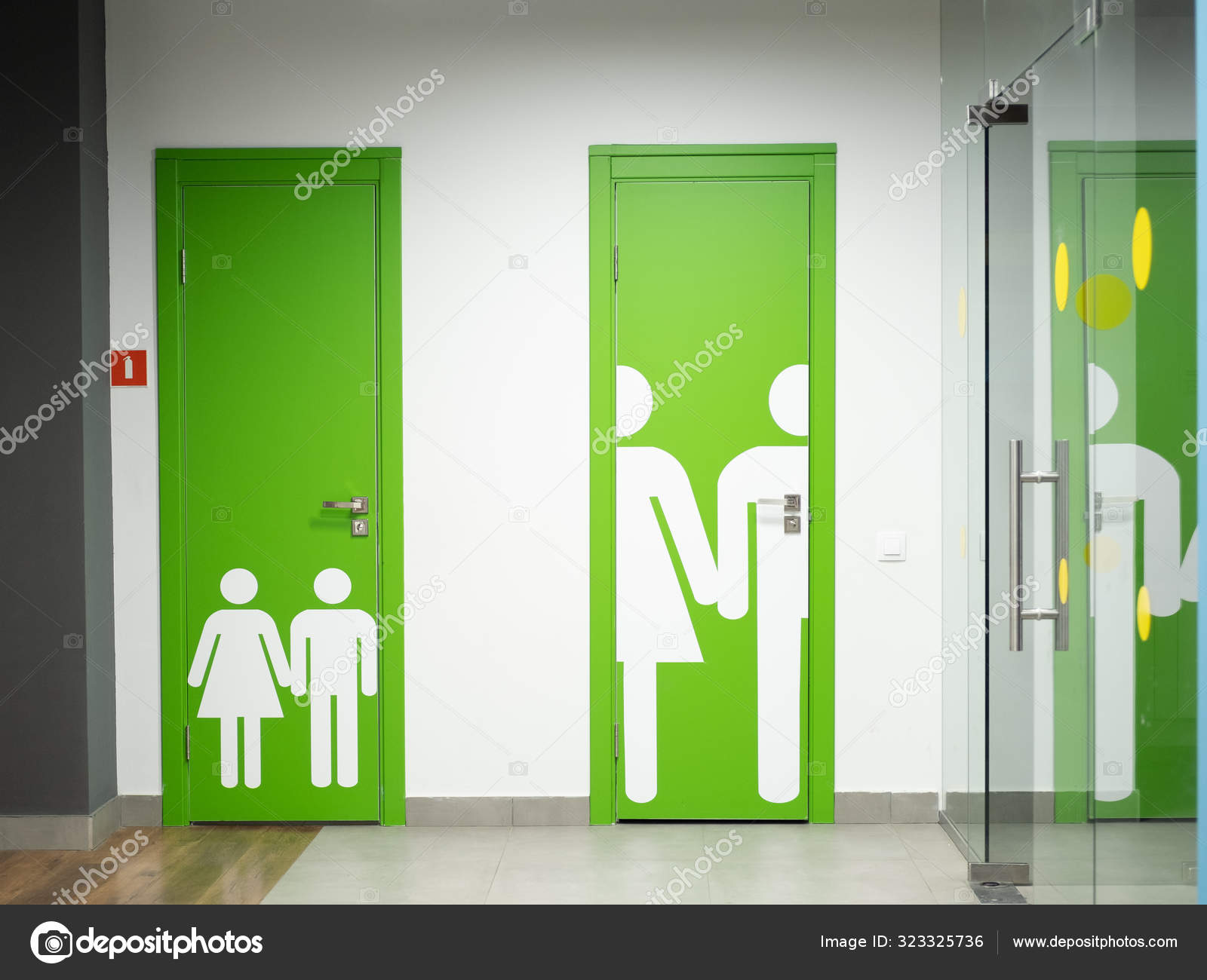 Green Doors Symbols Couples Building — Stock Photo © olegsamoylov ...