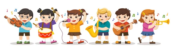 Happy kid sing music vector illustration Stock Vector Image by ...