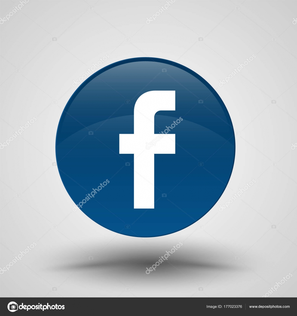 Round Facebook Icon Vector