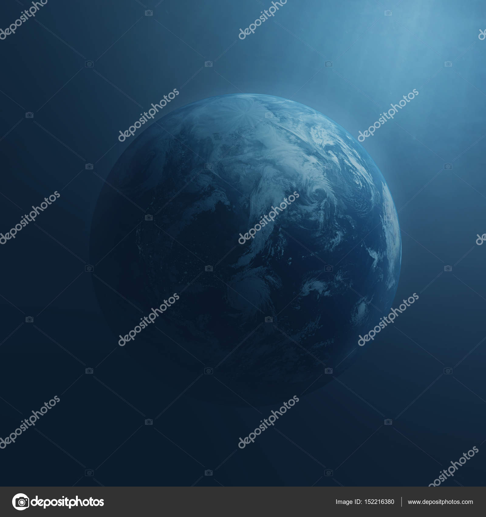 Blue Earth Background with Sunlight Elements of this image furnished by ...