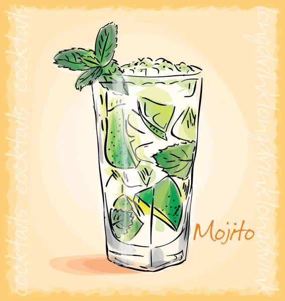 Mojito drawing Vector Art Stock Images | Depositphotos