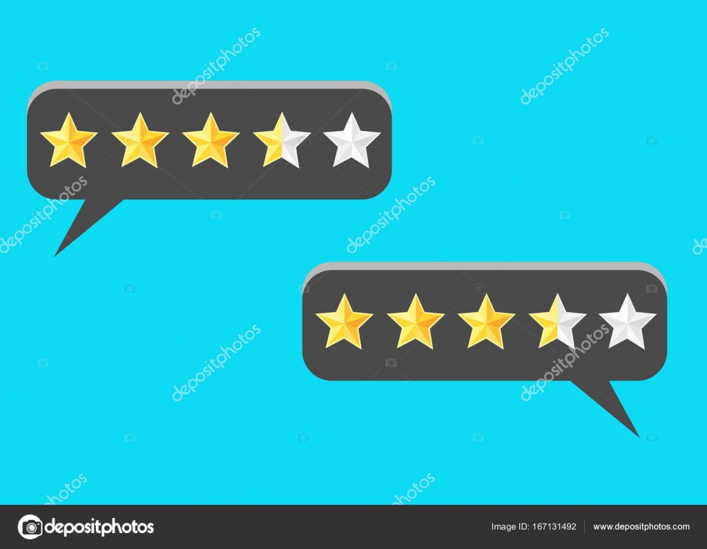Review rating bubble flat vector illustration, customer reviews stars rate Stock Vector Image by ...