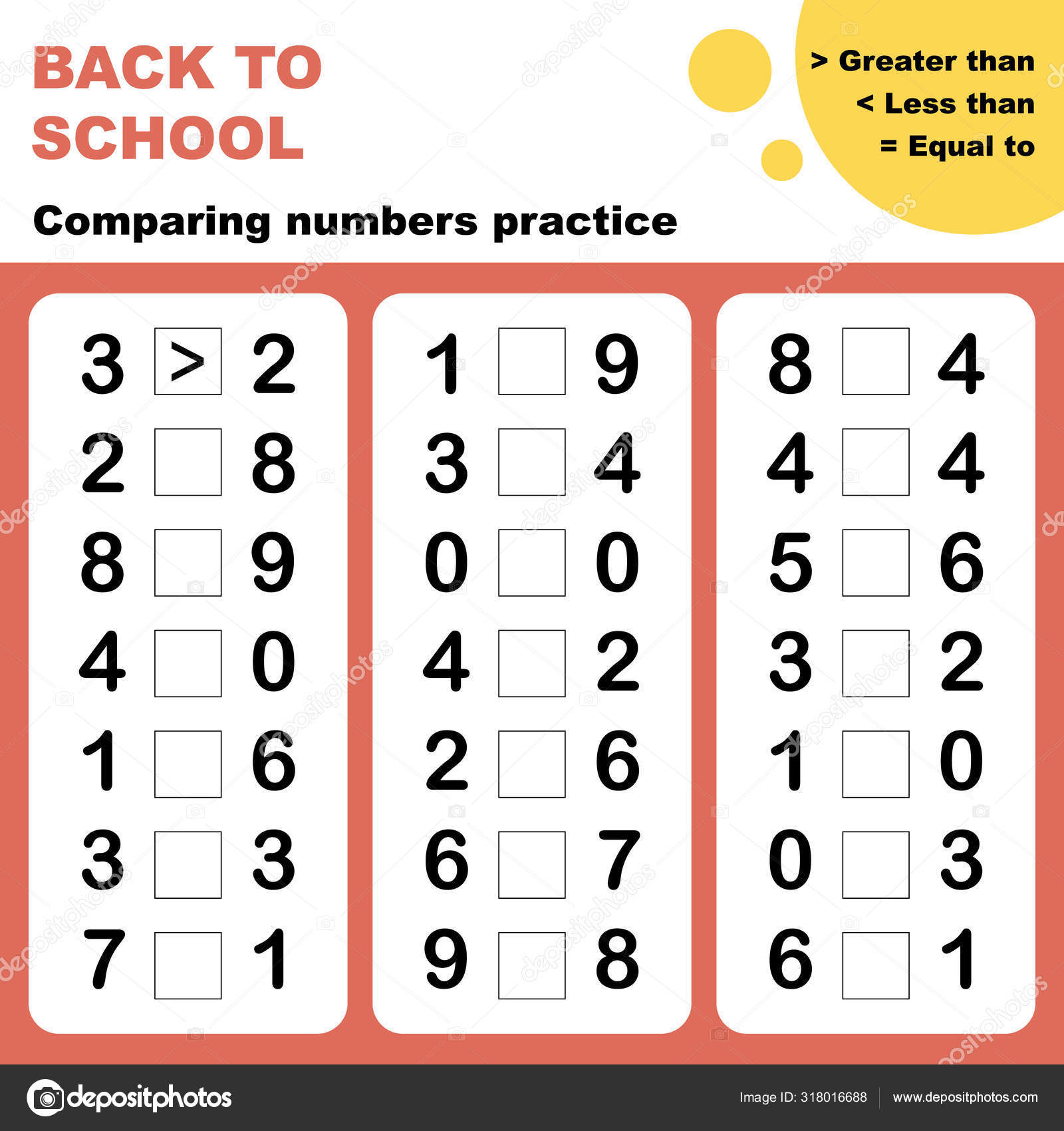 Comparing Numbers Worksheet Easy Worksheet Children Preschool ... Comparing Numbers Worksheet Easy Worksheet Children Preschool ...