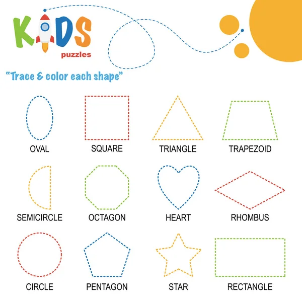 Tracing shapes imágenes de stock de arte vectorial | Depositphotos