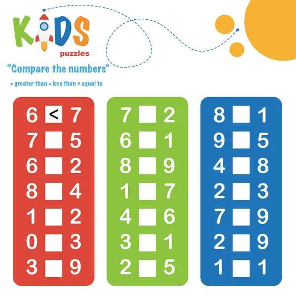 Compare Numbers Worksheet Practice Easy Colorful Worksheet Children ...