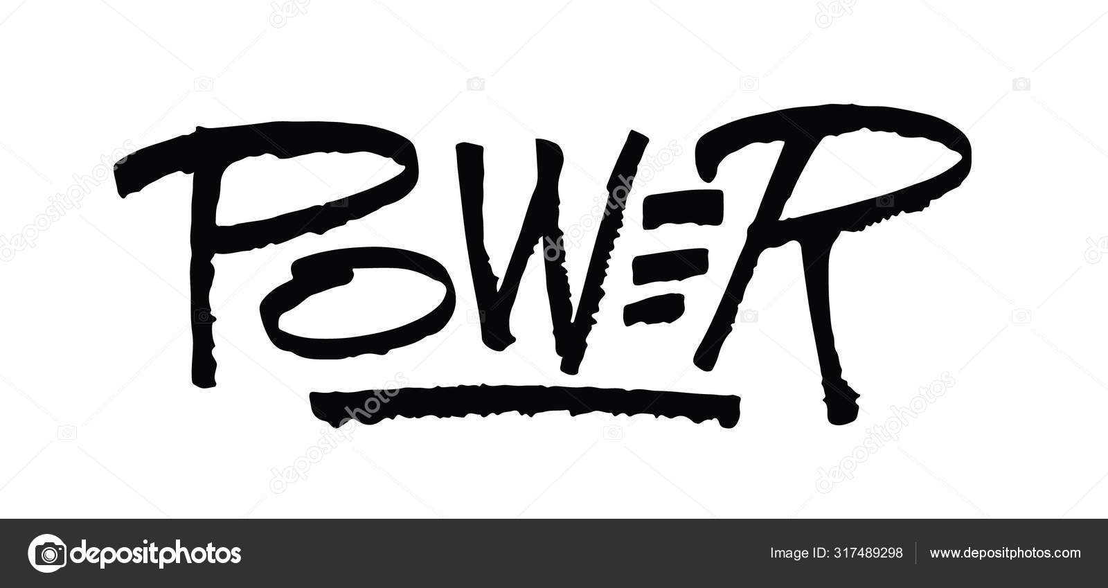 Creative Letter Power Text Symbol Design Illustration Stock Vector ...