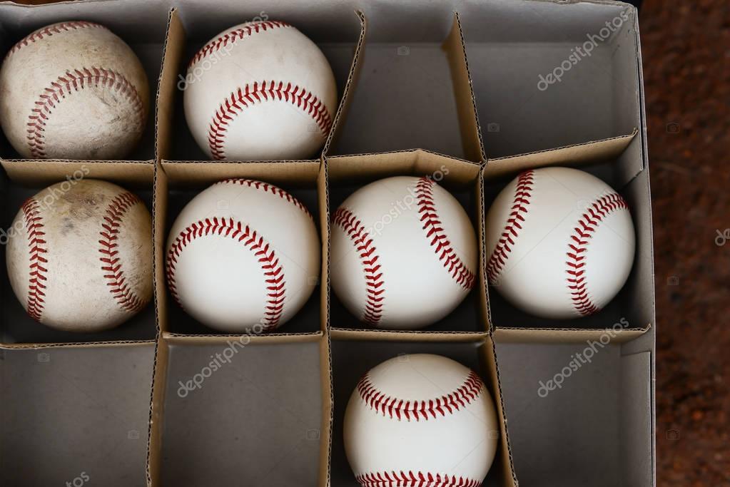 Baseballs in a box horizontal — Stock Photo © FreerLaw #130190636