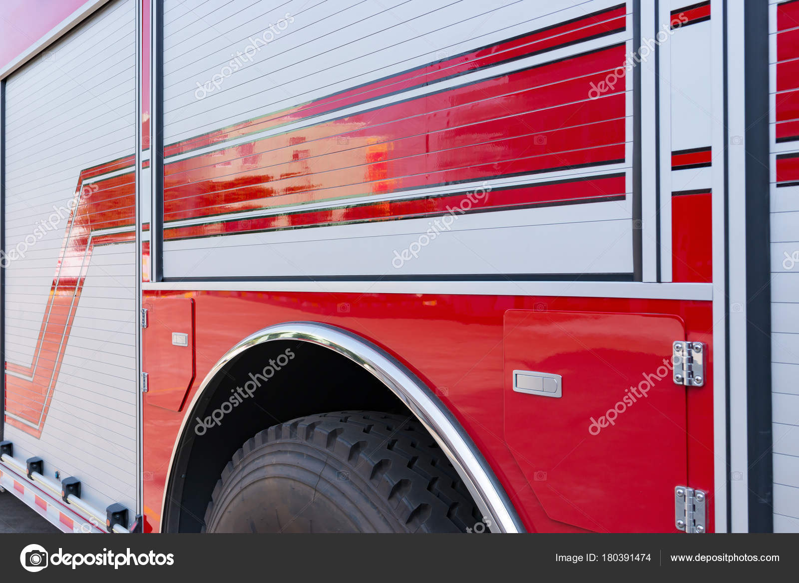 Angle View Side Fire Truck — Stock Photo © FreerLaw #180391474