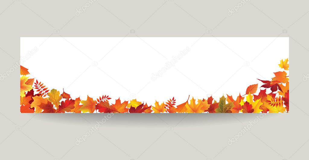 Fall leaves banner — Stock Vector © YokoDesign #125754694