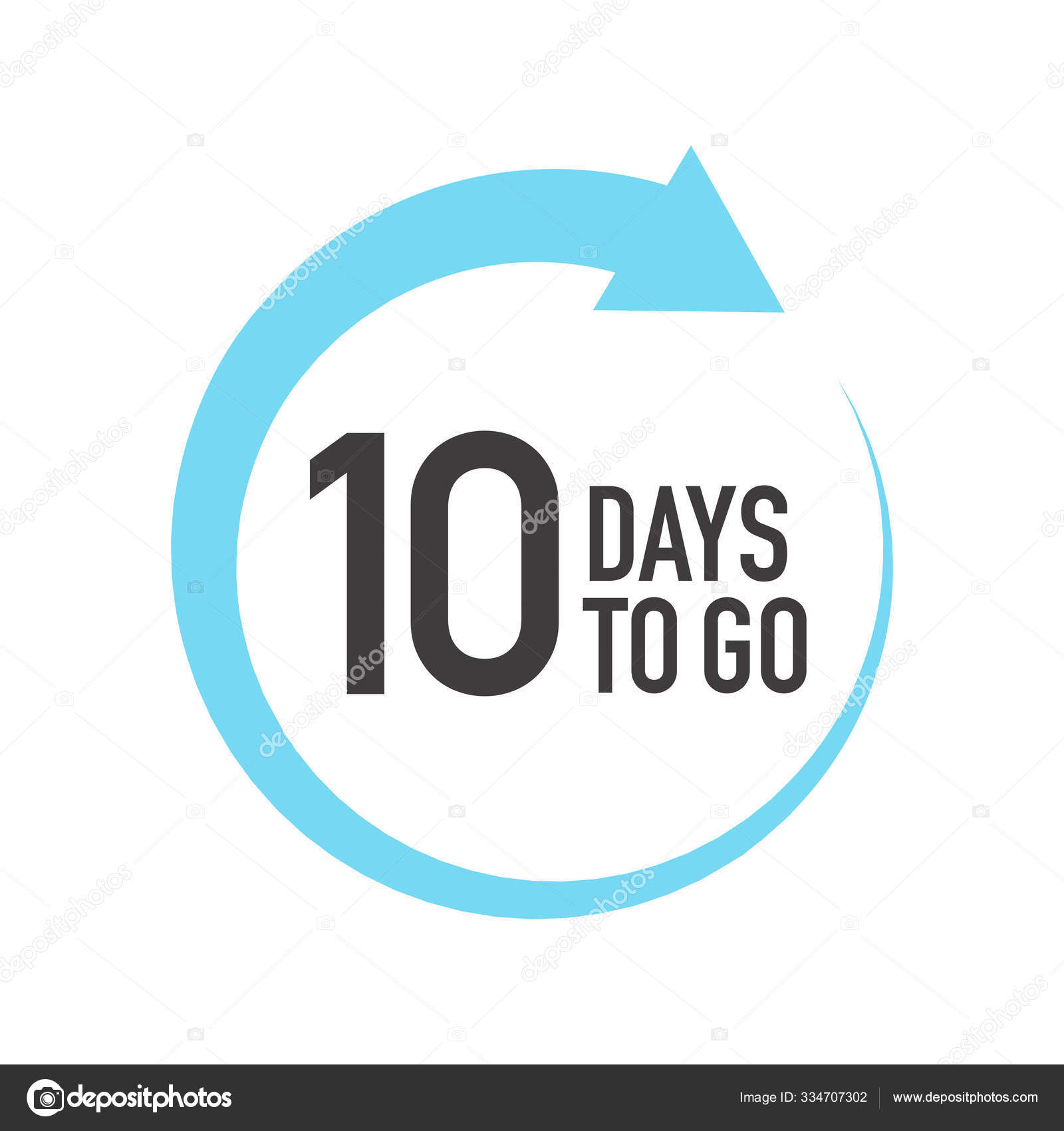 Ten Days Icon Symbol Blue Arrow Stock Vector by ©joseyyoestudio.gmail ...