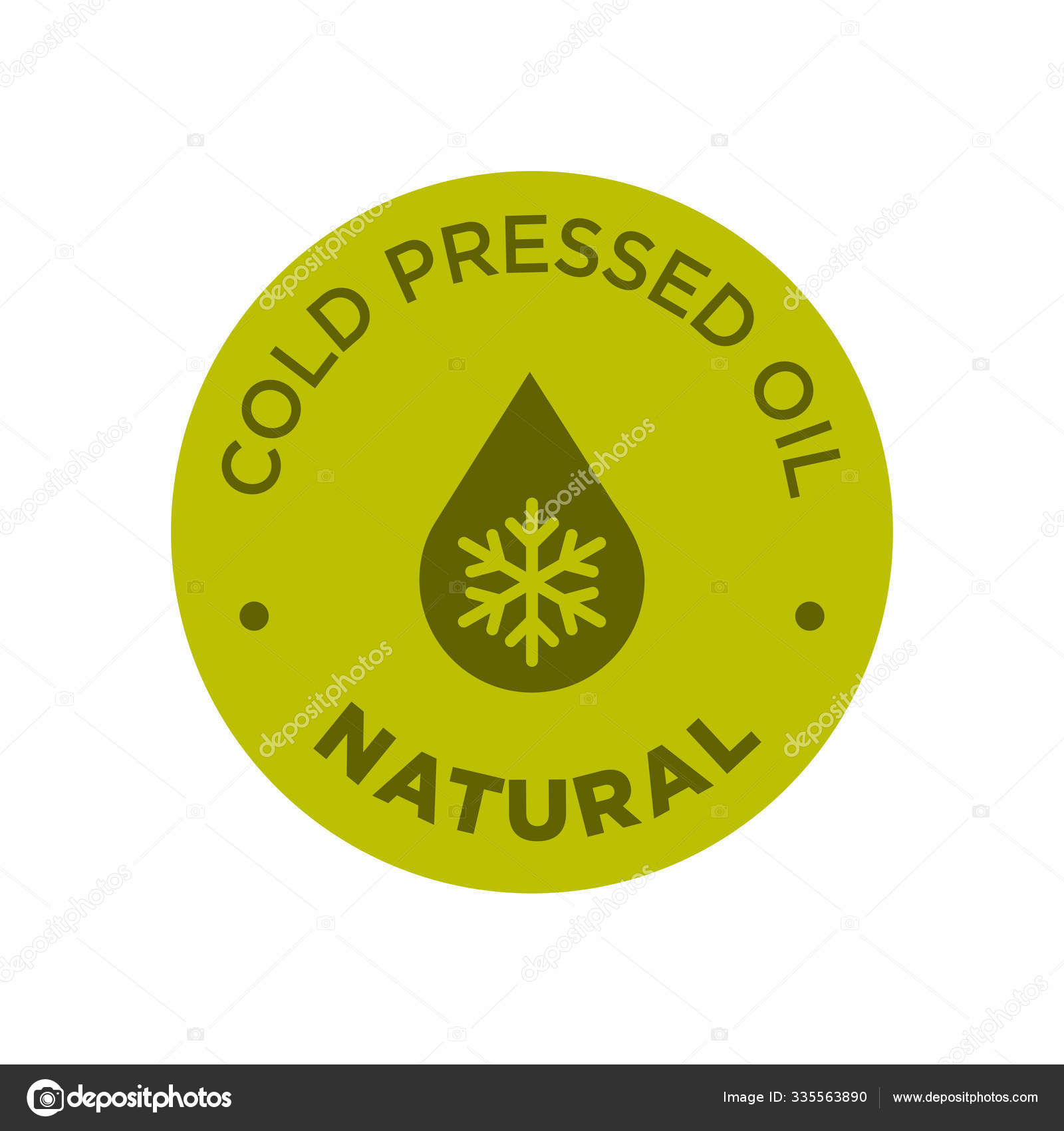 Cold Pressed Oil Icon Green Symbol Stock Vector Image by ...