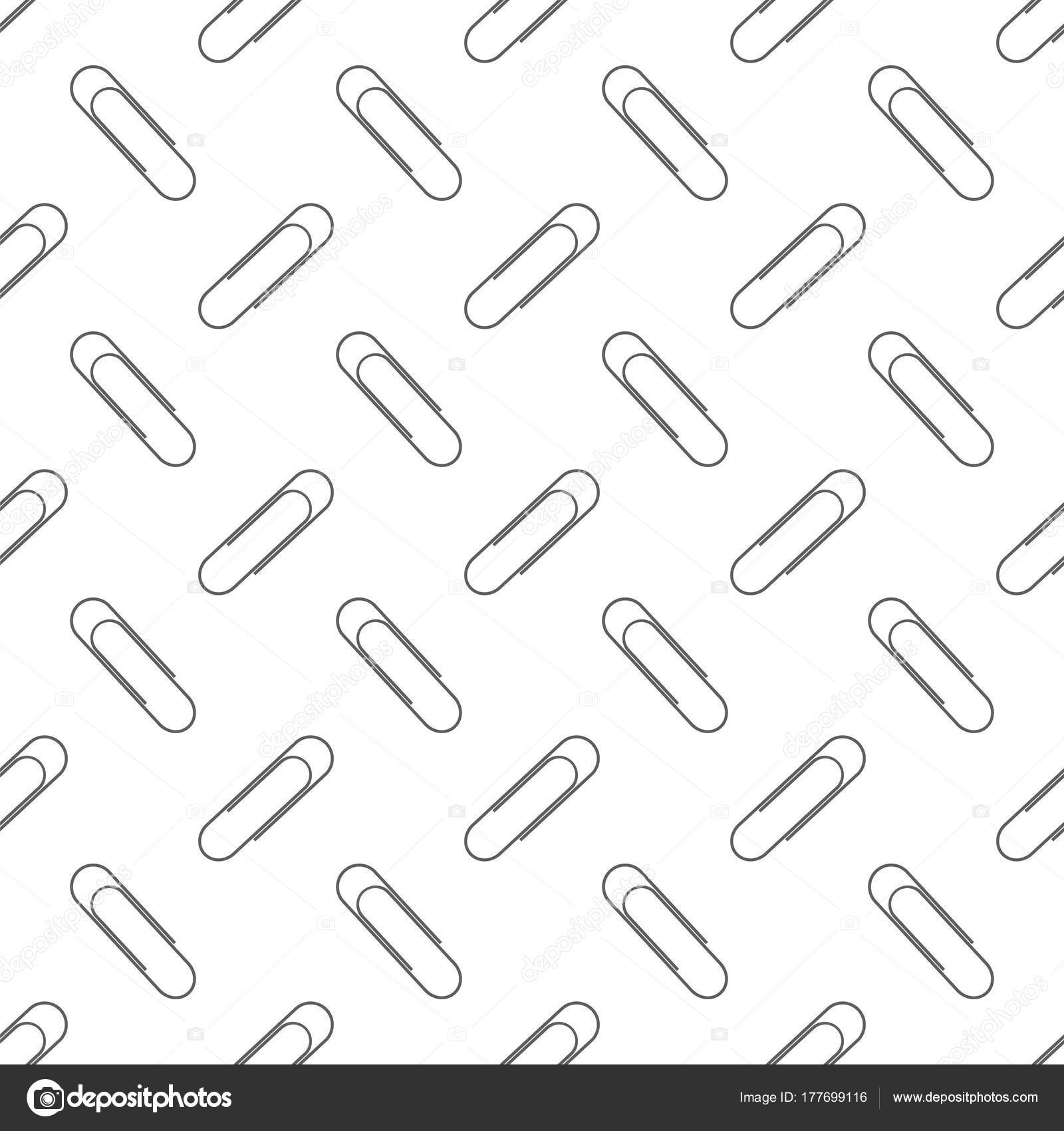 Paper Clip Silhouette Seamless Pattern White — Stock Photo © valeo6 ...