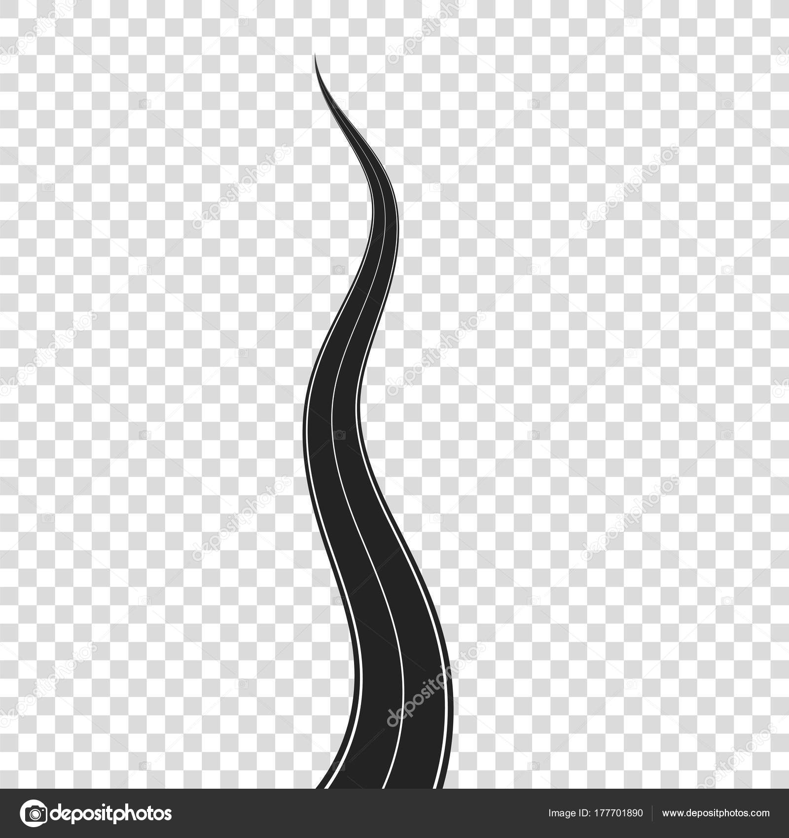 Curved Road Transparent Background Highway White Road Marking — Stock ...