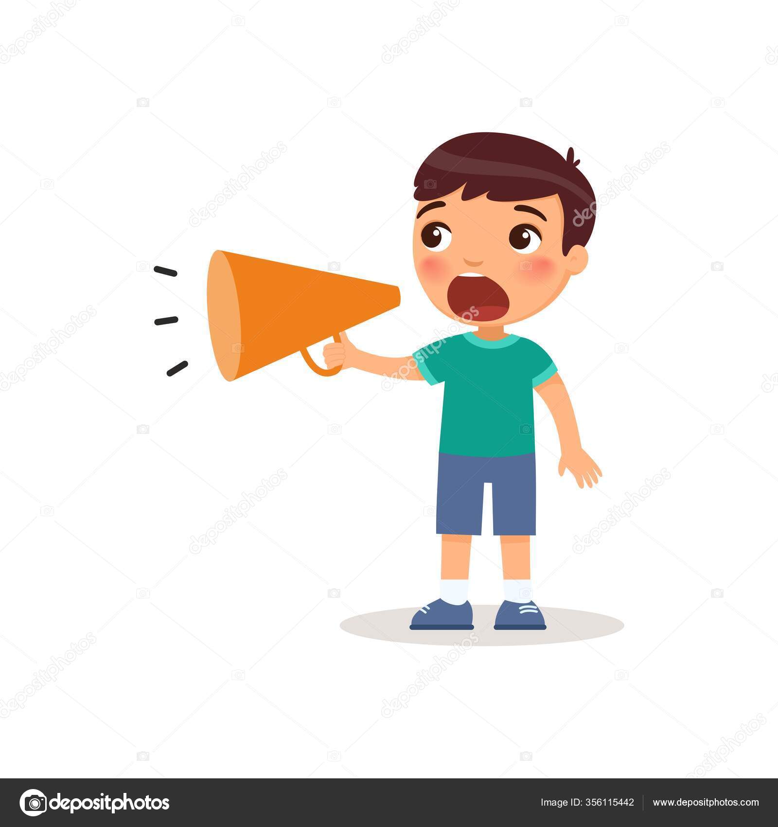 Yelling Megaphone Cartoon