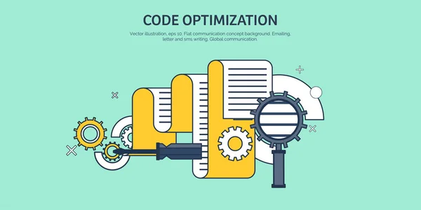 Vector illustration. Flat computing background. Programming,coding. Web ...