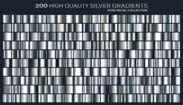 Silver gradient,pattern,template.Set of colors for design,collection of ...