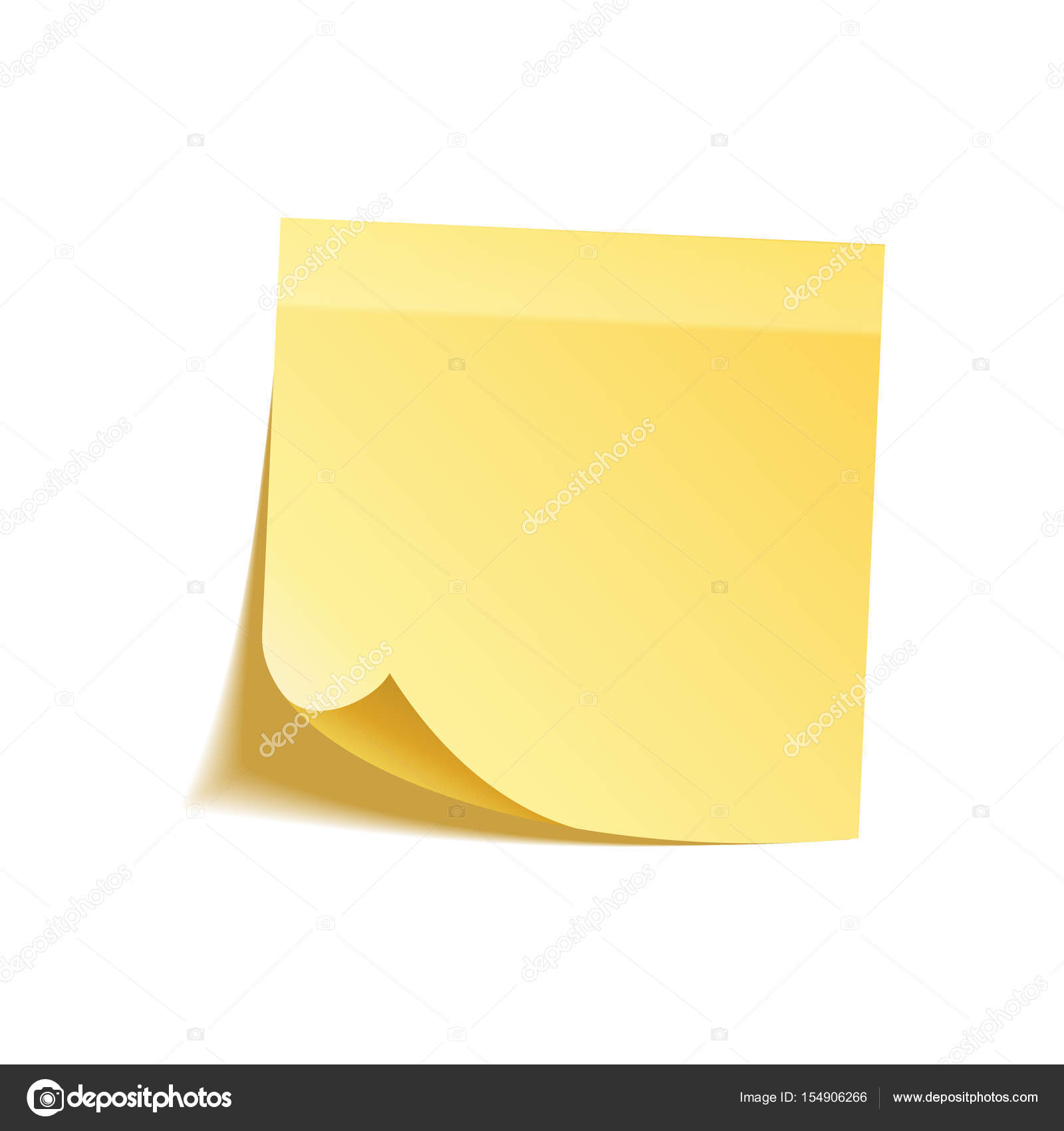 Yellow Note Paper Png