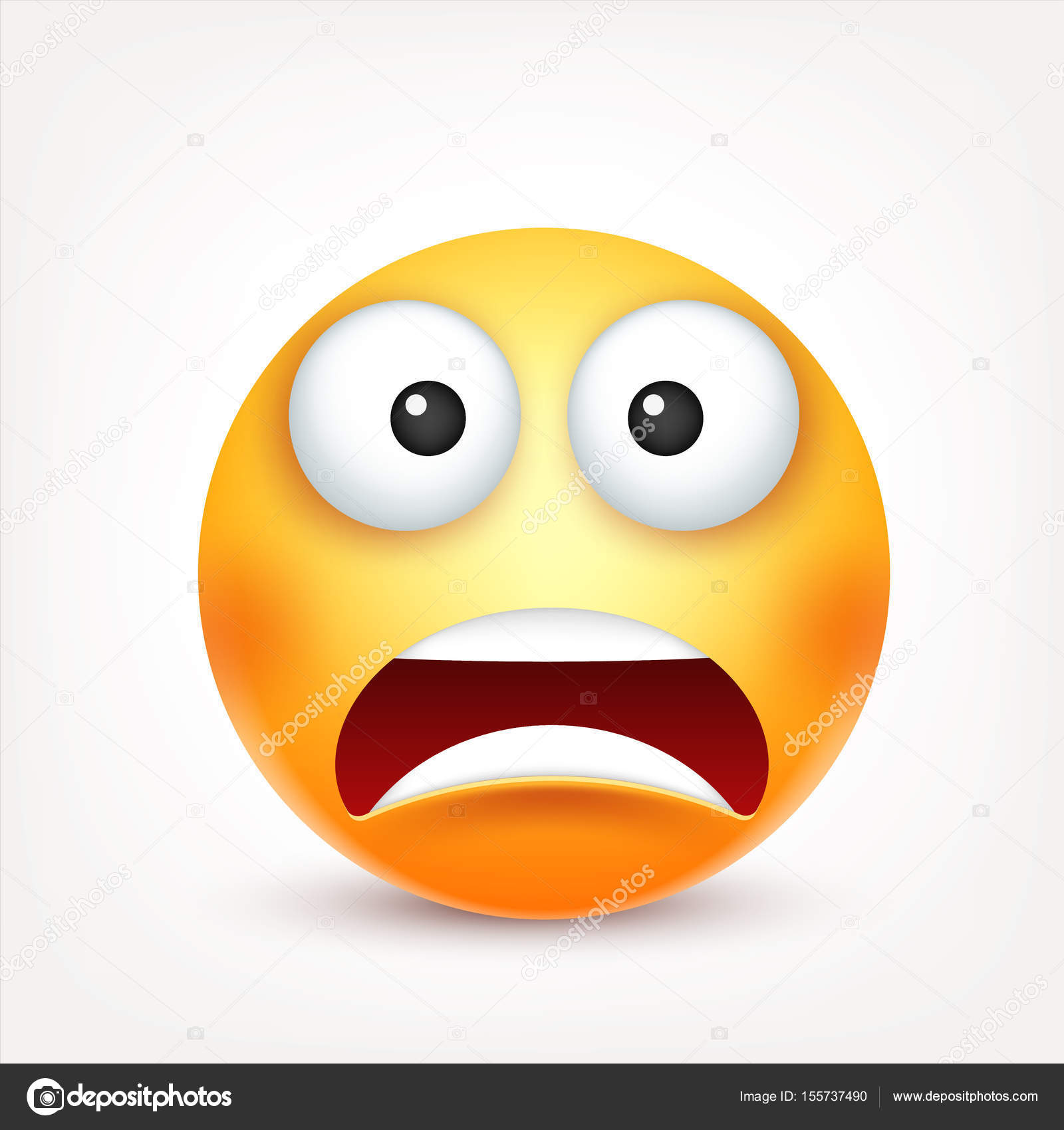 Scared Face Emoticon