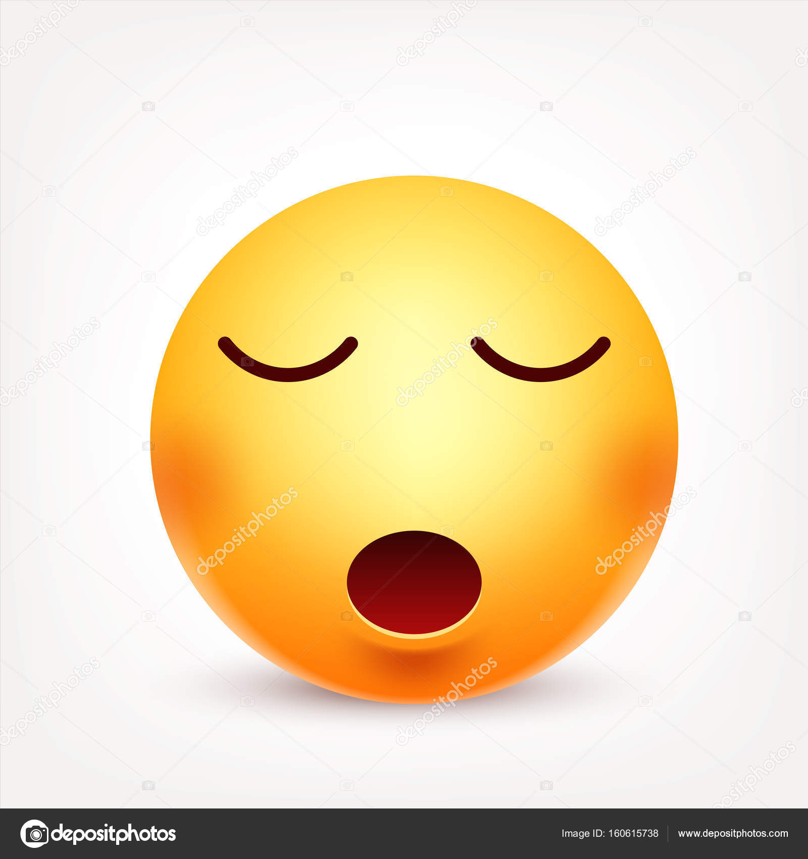 Smiley,emoticon. Yellow face with emotions. Facial expression. 3d realistic emoji. Sad,happy ...