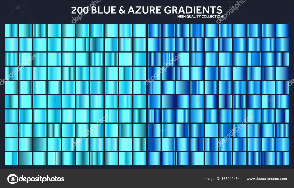 Blue, azure chrome gradient set,pattern,template.Water,sky colors for ...