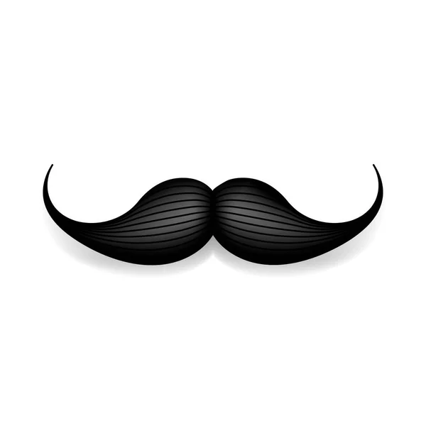 Mustache isolated on white. Black vector vintage moustache. Facial hair ...
