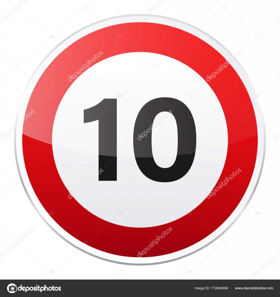 Road red sign on white background. Road traffic control.Lane usage ...