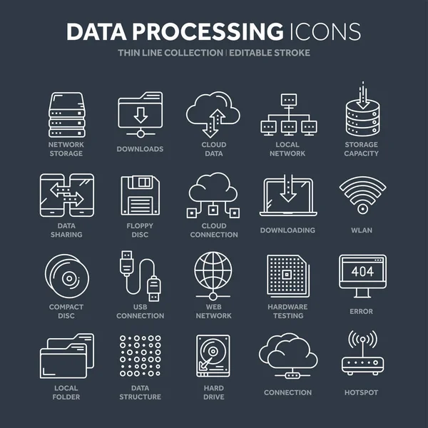 Web Flat Line Icons — Stock Vector © macrovector #53478557