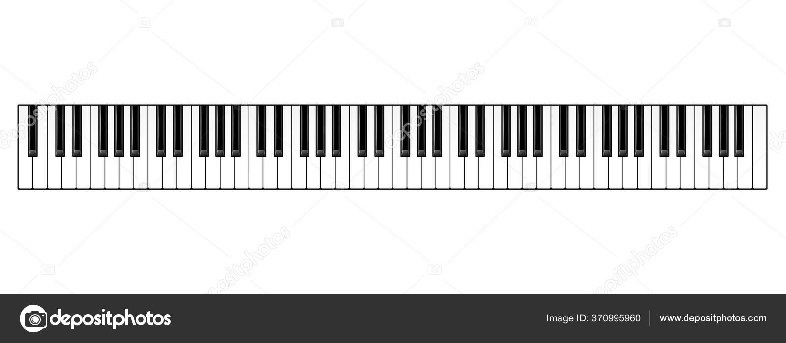 Image vectorielle Clés de piano réalistes. Clavier instrument de ...