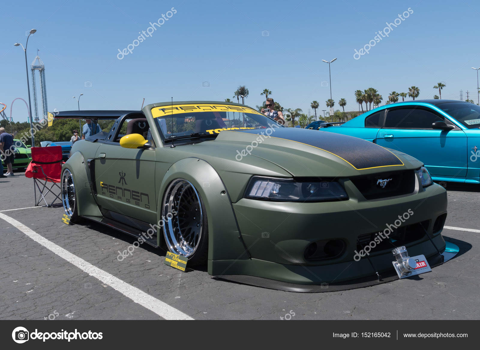 Ford Mustang GT convertible fifth generation on display — Stock ...