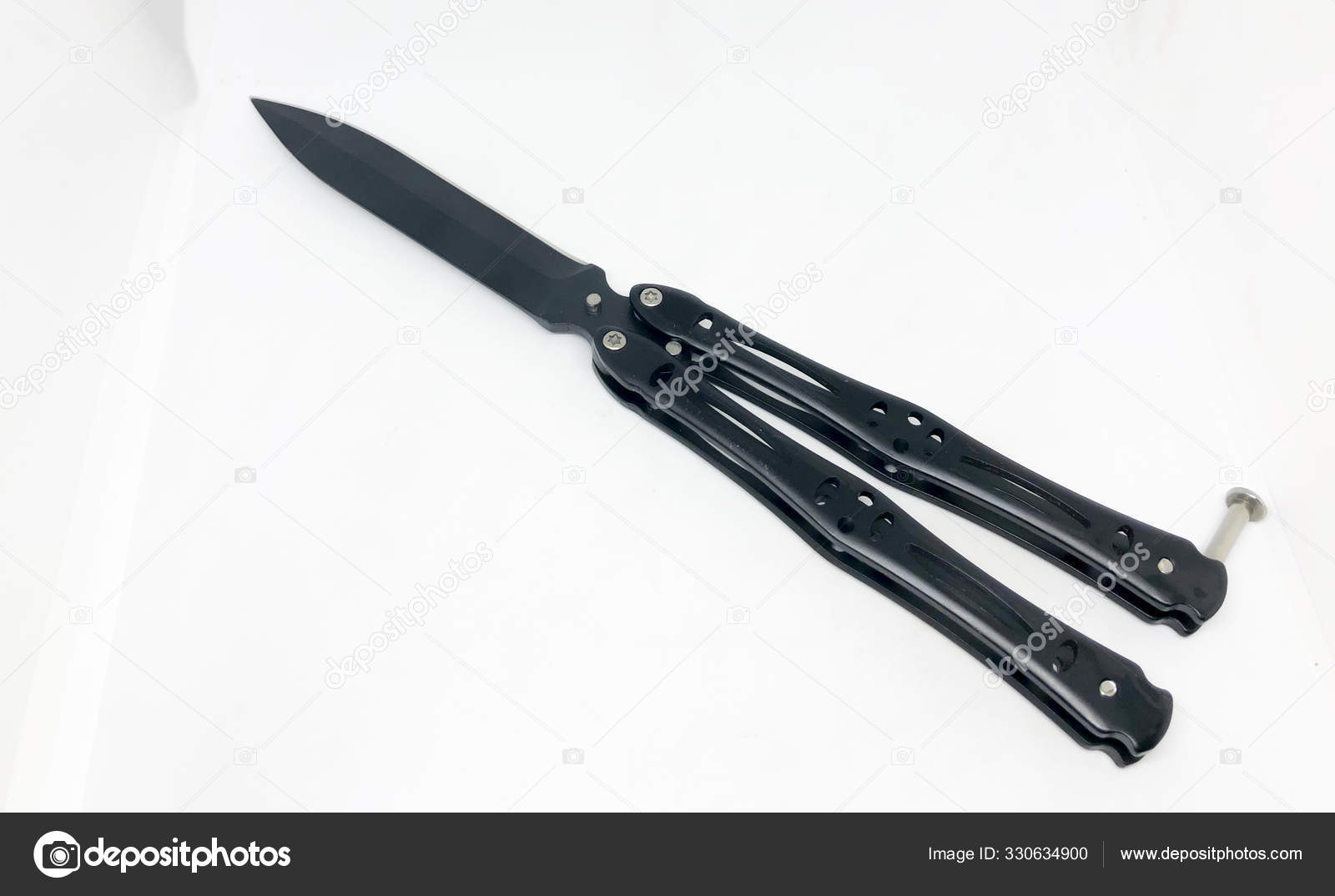 Automatic Pocket Knife Blade White Background — Stock Photo © Muhur ...