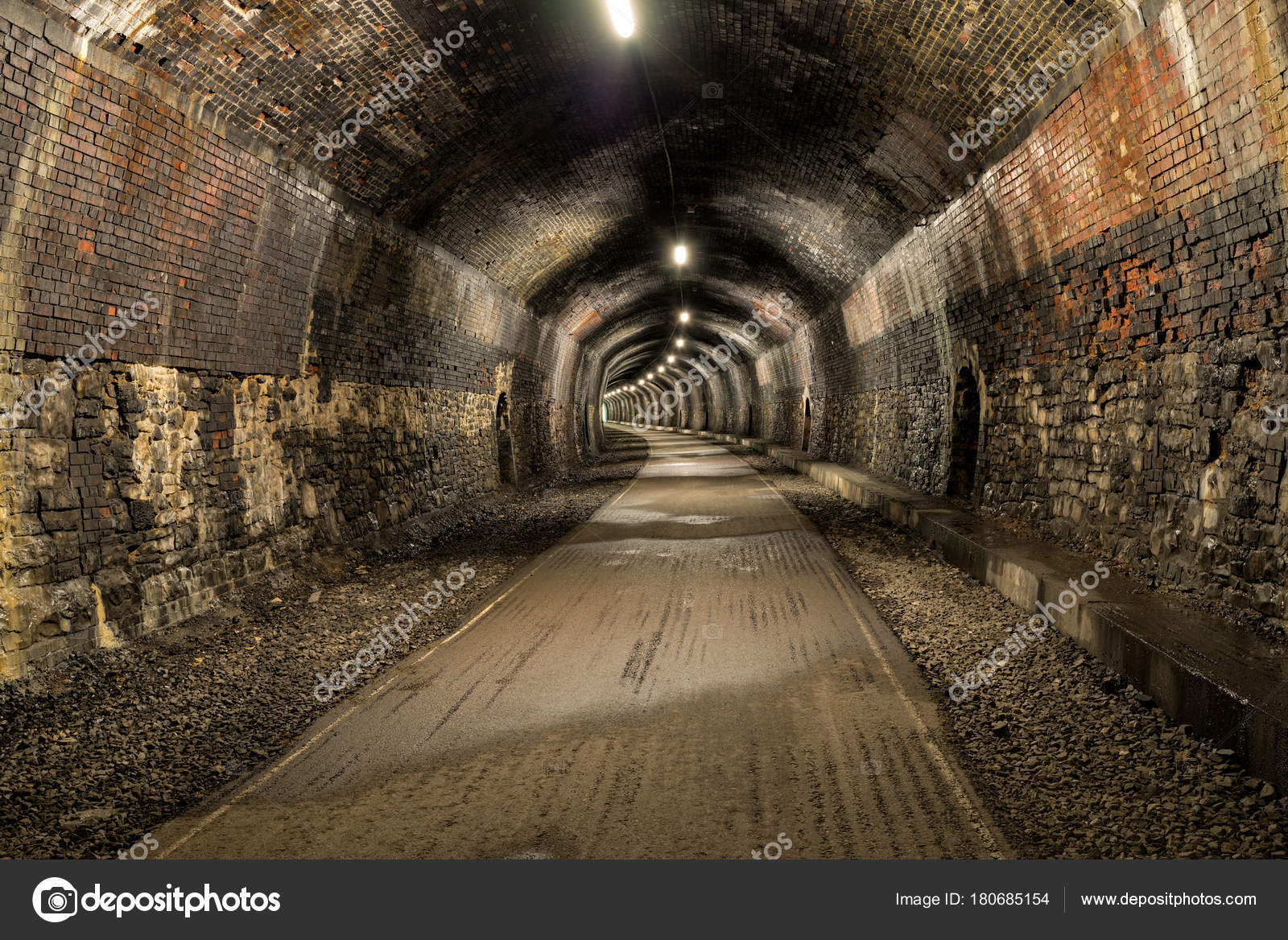 Long Dark Tunnel Stock Photo by ©flotsom 180685154
