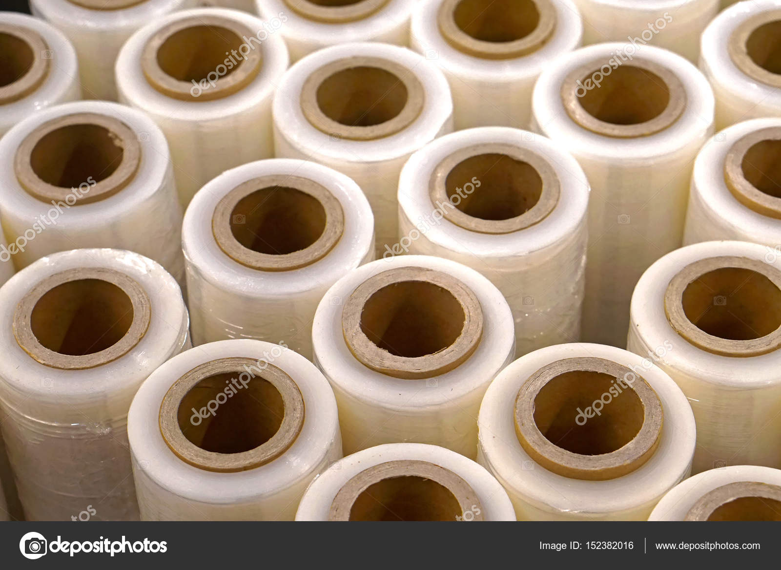 Wrap stretch film rolls Stock Photo by ©Bradatata 152382016
