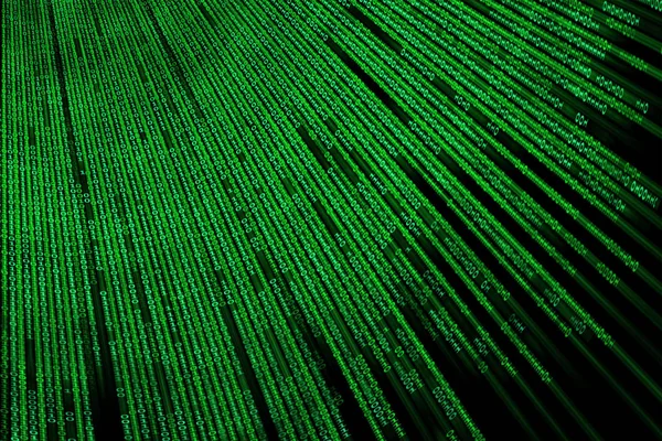 Imitation Of A Binary Code In The Form Of A Matrixgreen Binary Code Flowing Down From Top To
