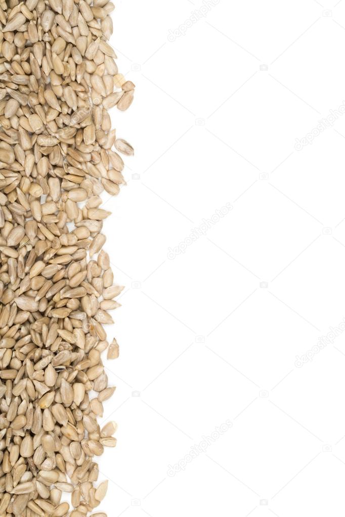 Natural sunflower seeds border Stock Photo by ©shawn_hempel 126457598