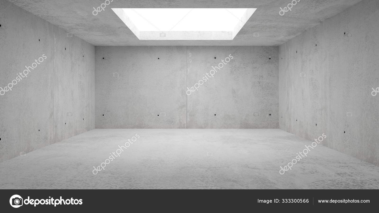 Abstract empty, modern concrete room with indirect lighting from ...