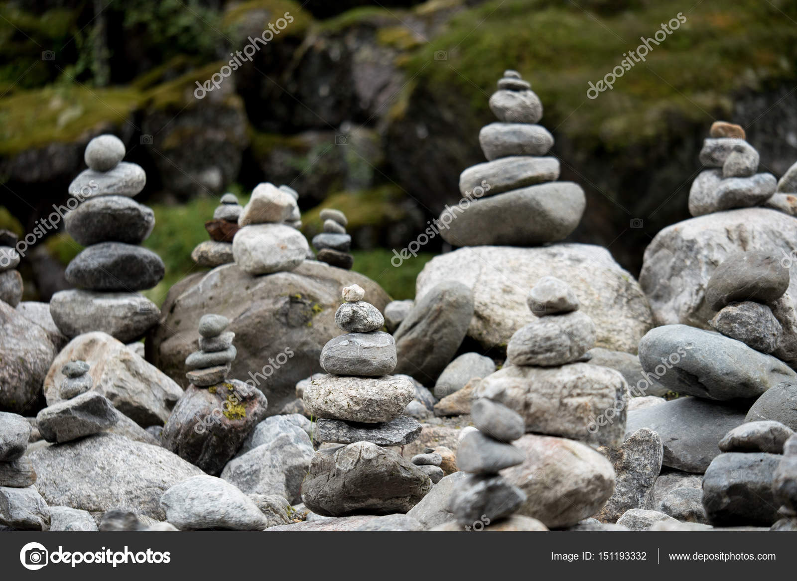 Stone pyramid stupa in Norway — Stock Photo © shamano #151193332