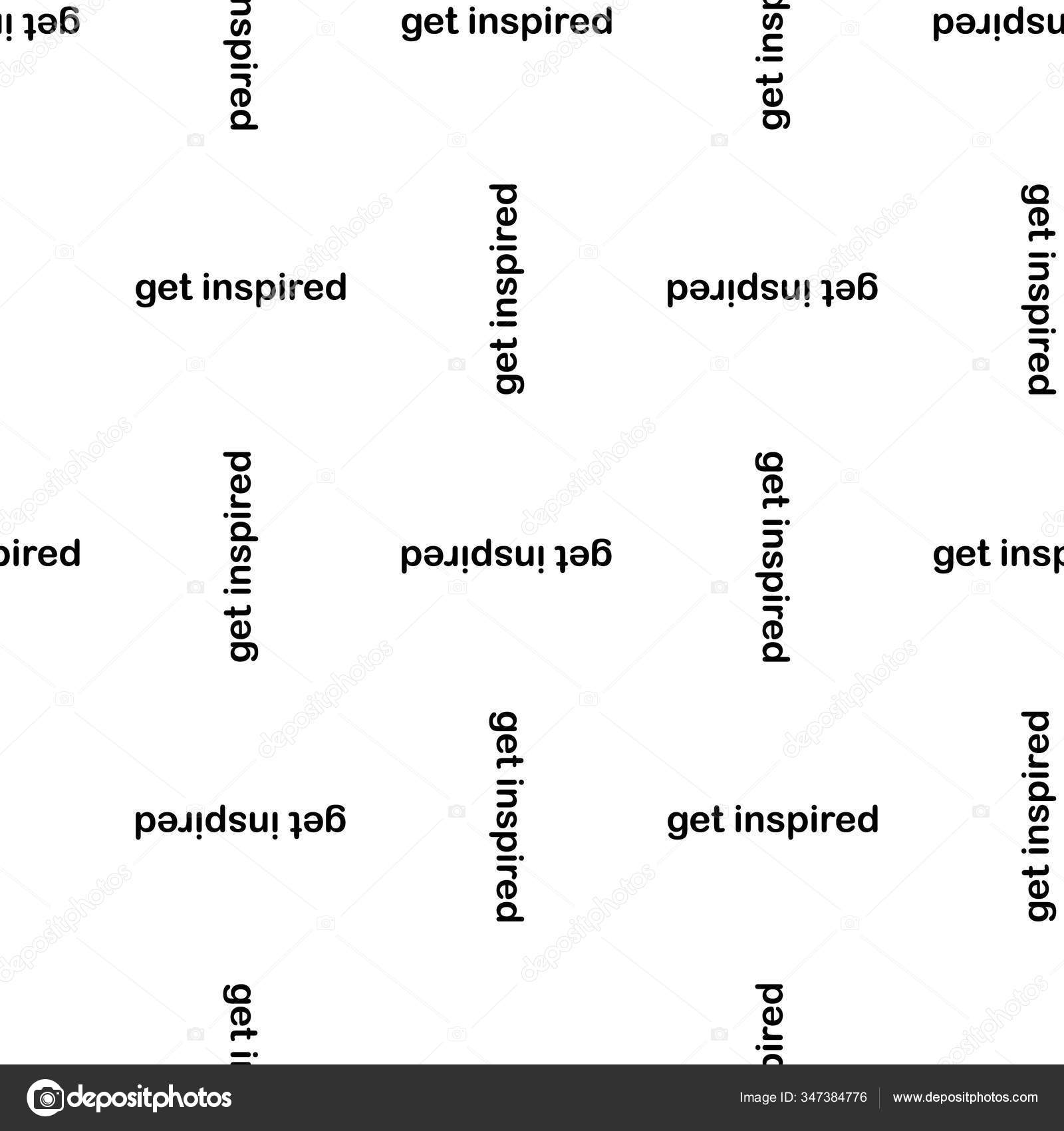 Seamless Trendy Typography Background Vector Pattern Words Get Inspired ...