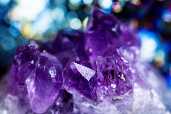 Small purple gem stones, luxury background shallow depth of fiel ...