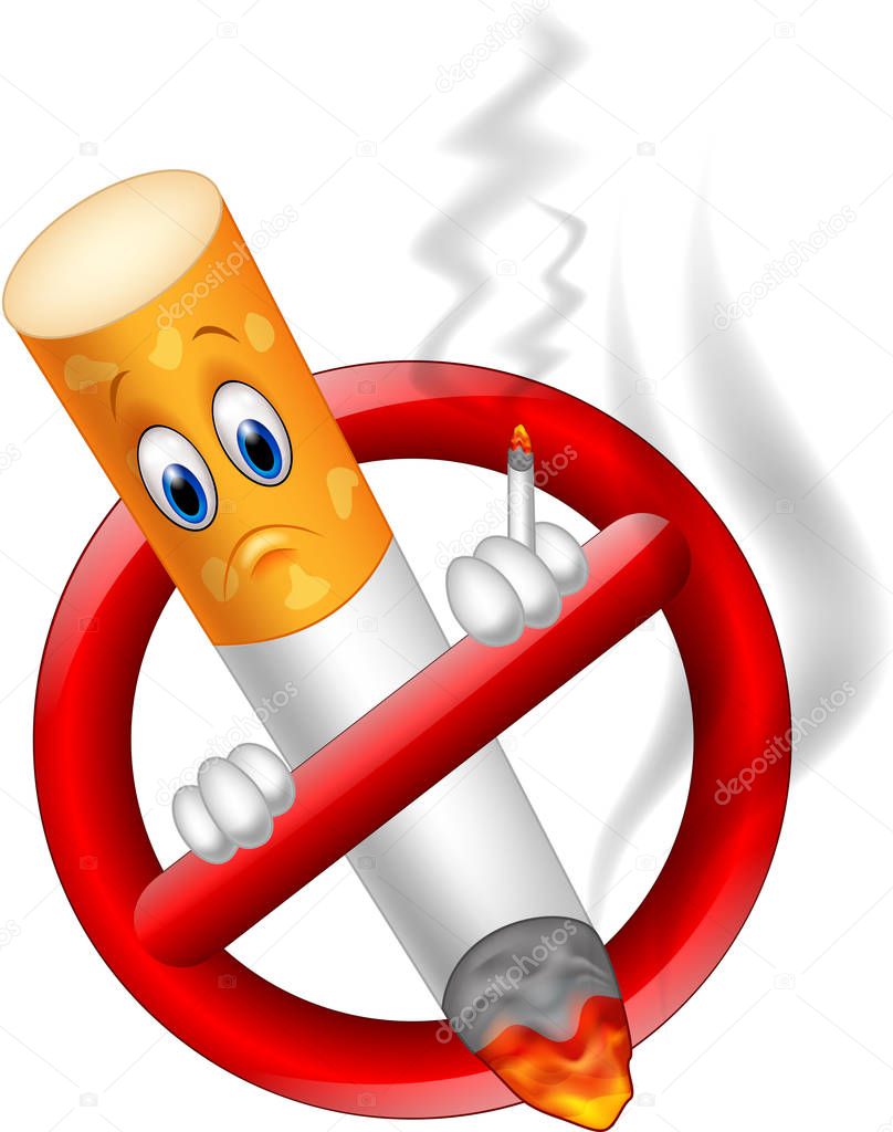 No fumar símbolo de dibujos animados 2023