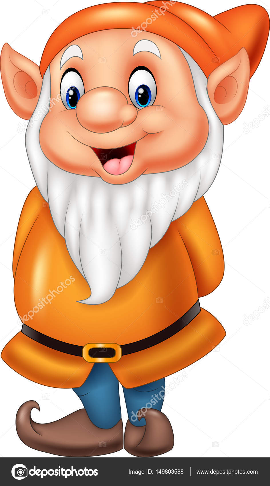 Cartoon happy dwarf isolated on white background Stock Vector by ...