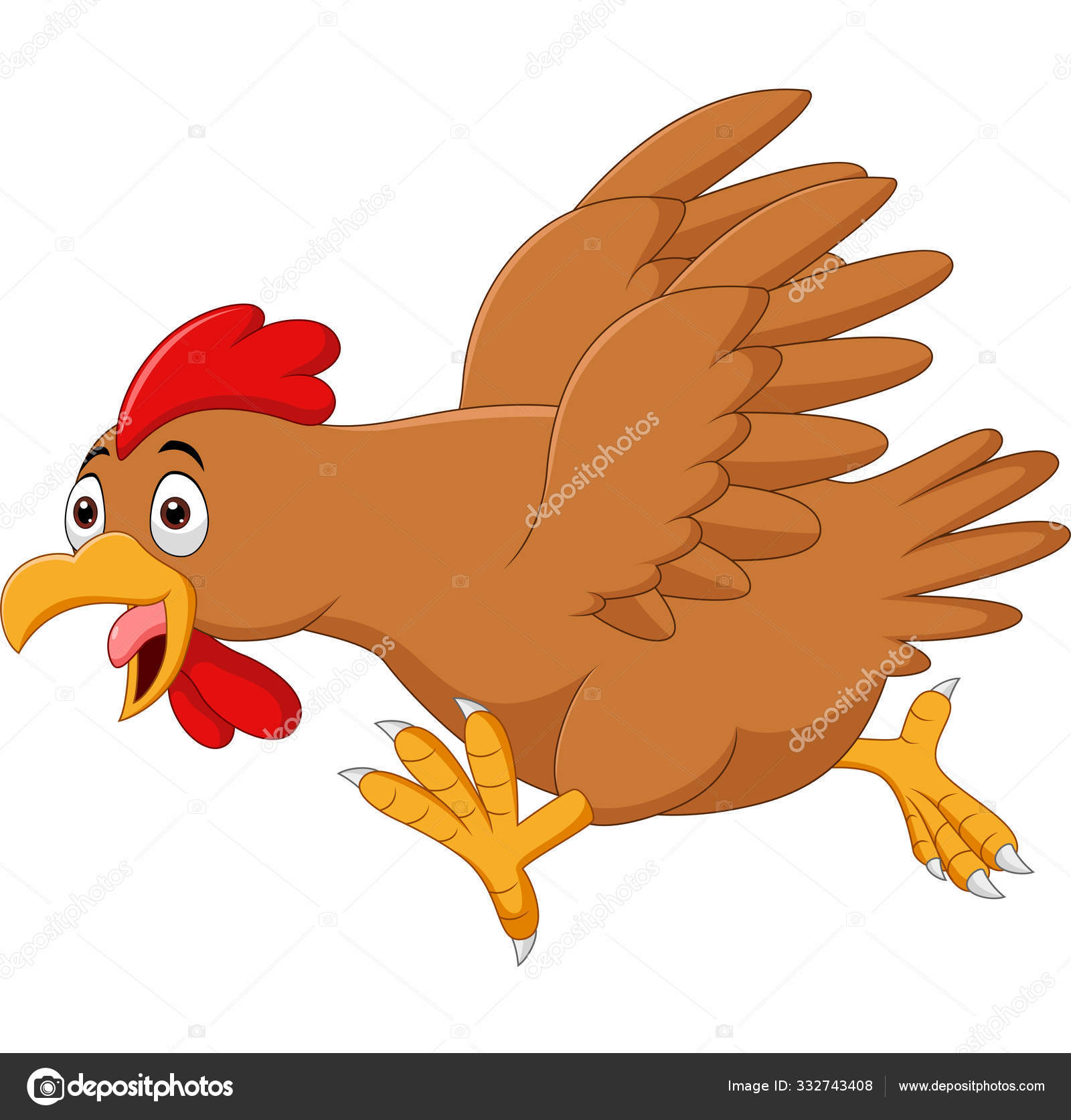 Cartoon Crazy Chickens