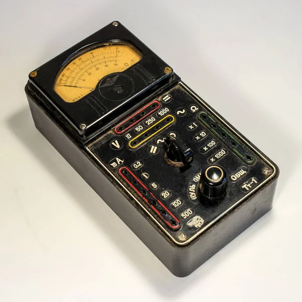 Vintage analog multimeter in wooden case. — Stock Photo © Oktober64 ...