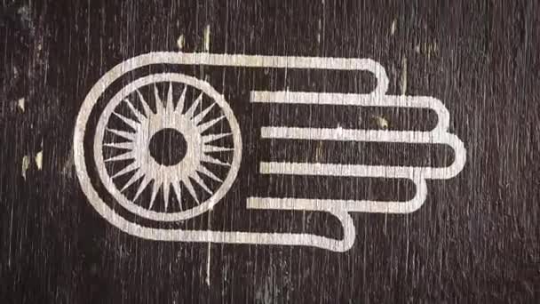 Hand Wheel Jain Symbol Wodden Texture Ideal Your Jainism Religion ...