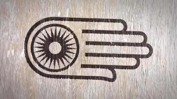 Hand Wheel Jain Symbol Wodden Texture Ideal Your Jainism Religion ...