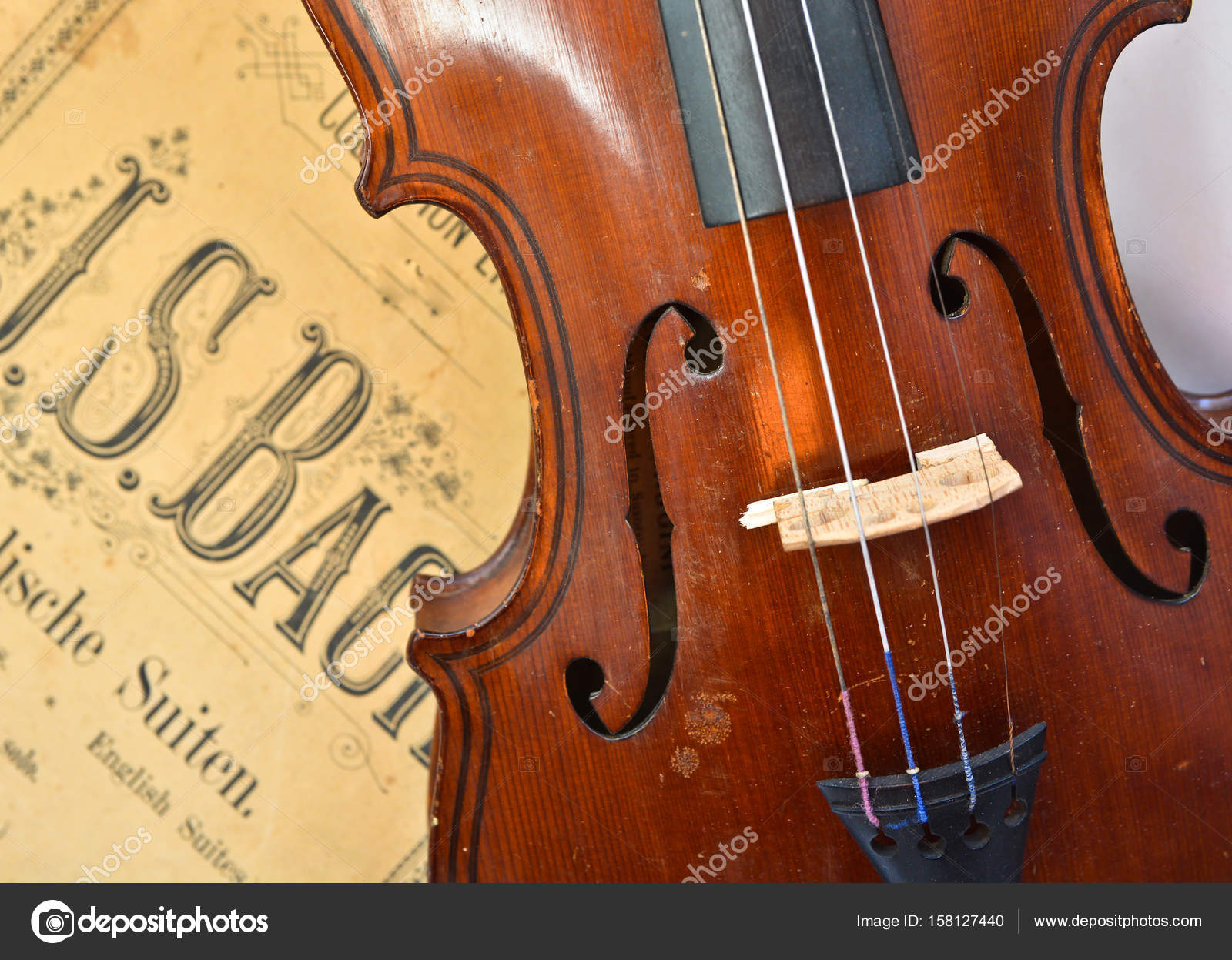 German ancient violin and notes. Stock Photo by ©sergunt 158127440