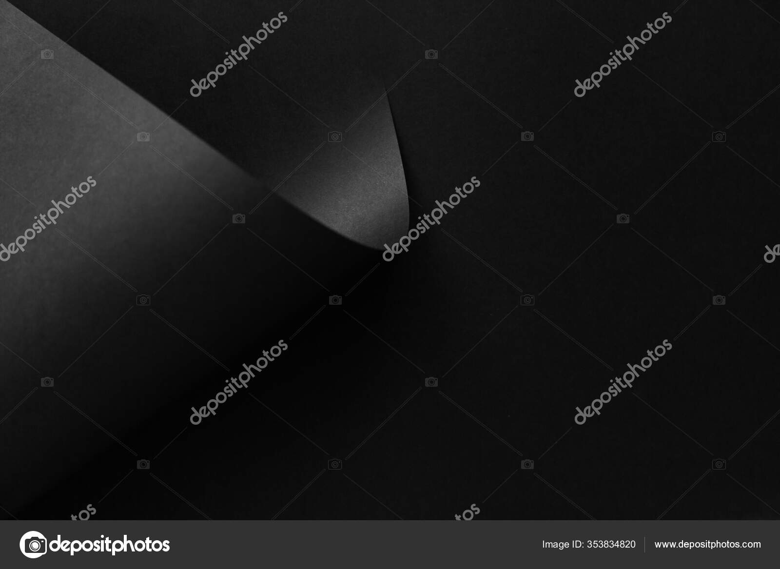 Black Folded Abstract Paper Minimalist Style Background Fashion ...