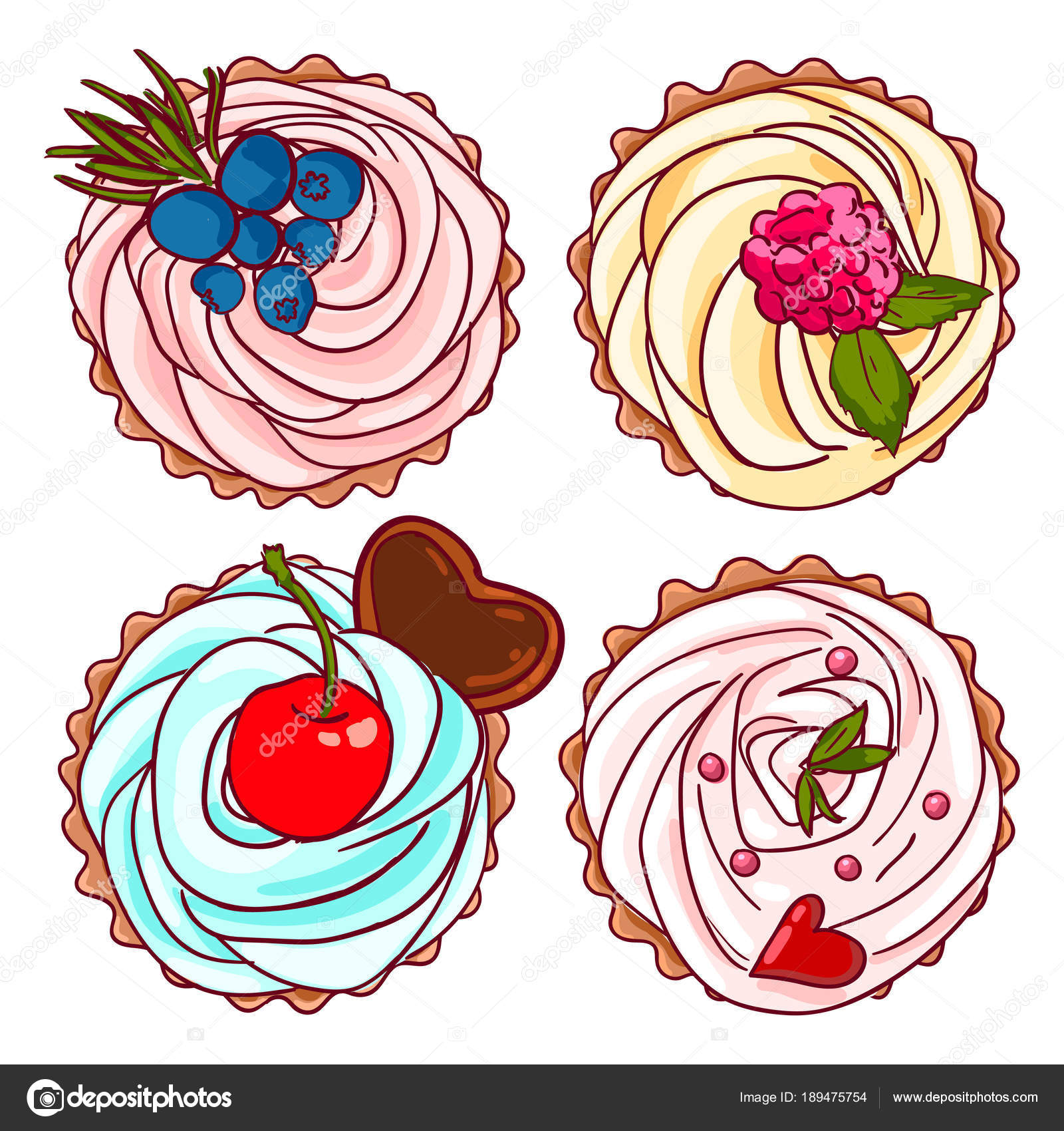 Cupcake Top View Vector