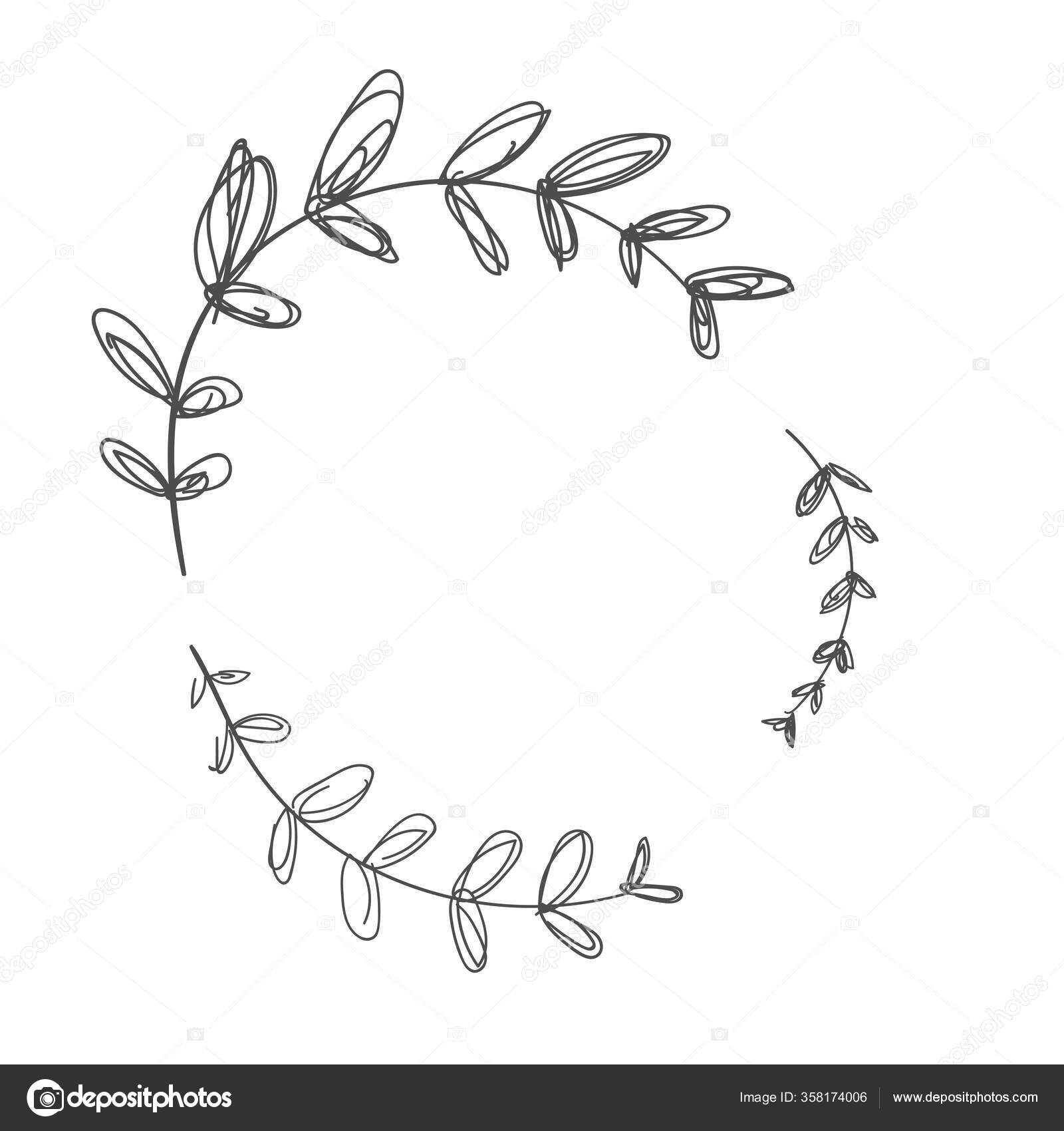 Vector Image Clipart Editable Details Boho Flowers Frame Text Template ...